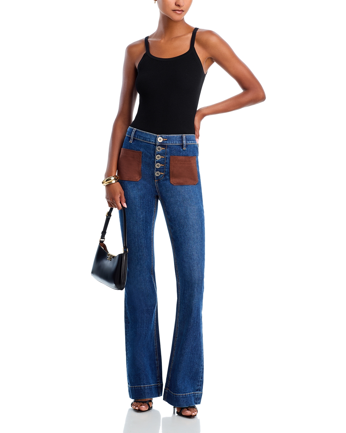 RAMY BROOK Cindy High-Rise Wide-Leg Jeans
